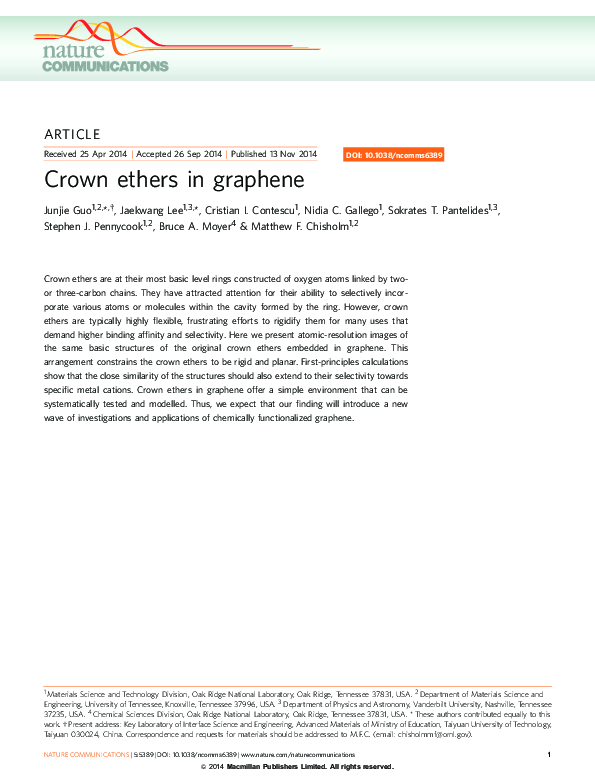 (PDF) Crown ethers in graphene
