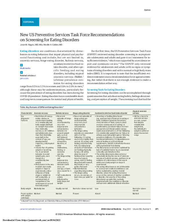 (PDF) New US Preventive Services Task Force Recommendations on ...