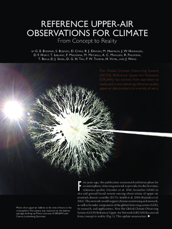 (PDF) Reference Upper-Air Observations for Climate: From Concept to Reality