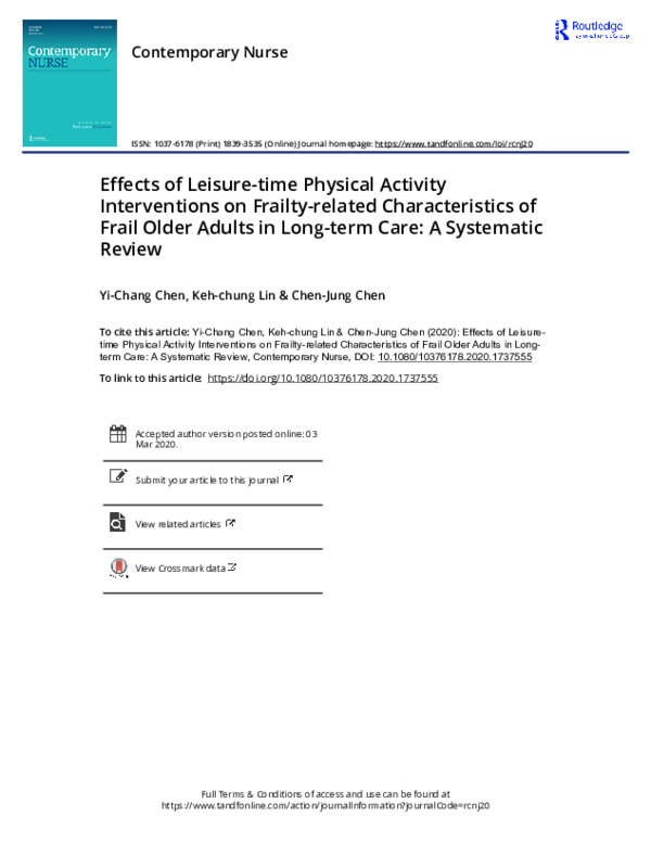 (PDF) Effects of leisure-time physical activity interventions on ...