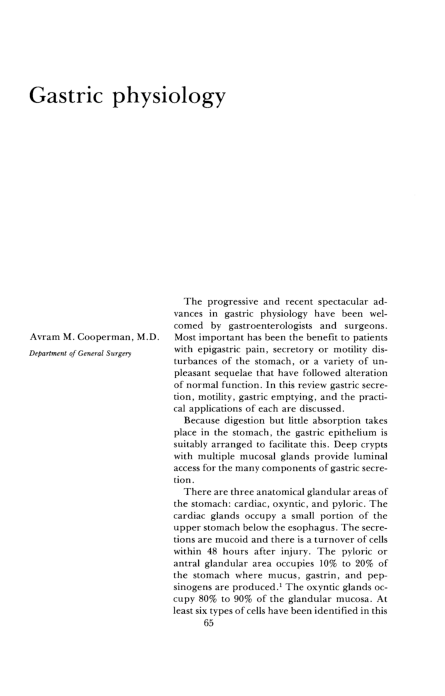 (PDF) Gastric physiology