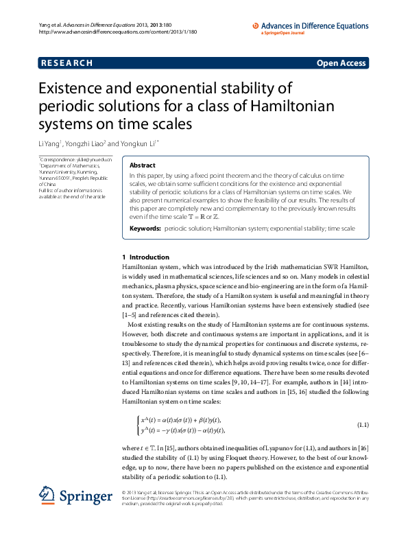 (PDF) Existence and exponential stability of periodic solutions for a ...