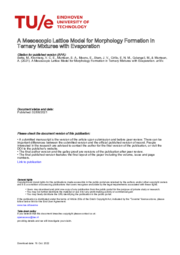(PDF) A mesoscopic lattice model for morphology formation in ternary ...