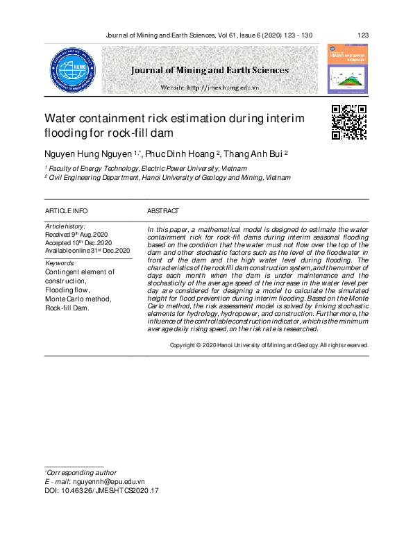 (PDF) Water containment rick estimation during interim flooding for ...