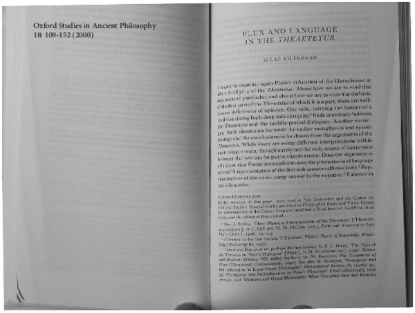 (PDF) Flux and Language in the Theaetetus