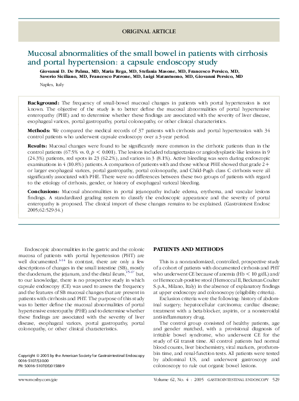 (PDF) Mucosal abnormalities of the small bowel in patients with ...