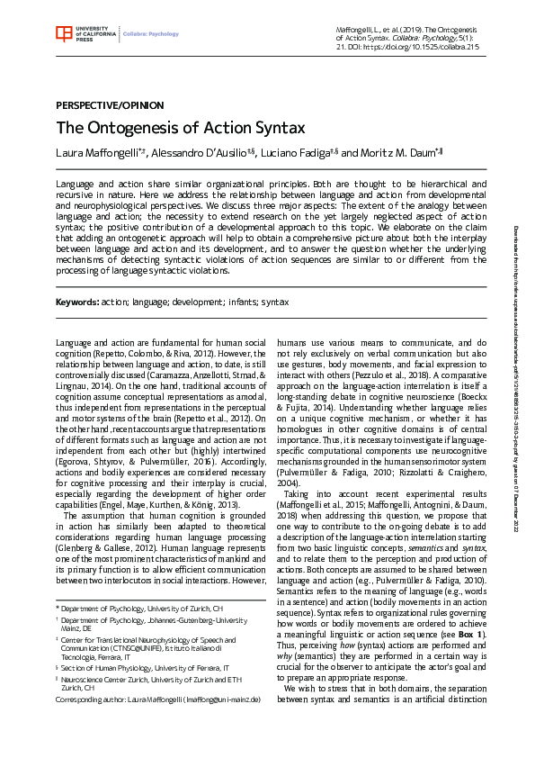 (PDF) The Ontogenesis of Action Syntax | Moritz Daum - Academia.edu