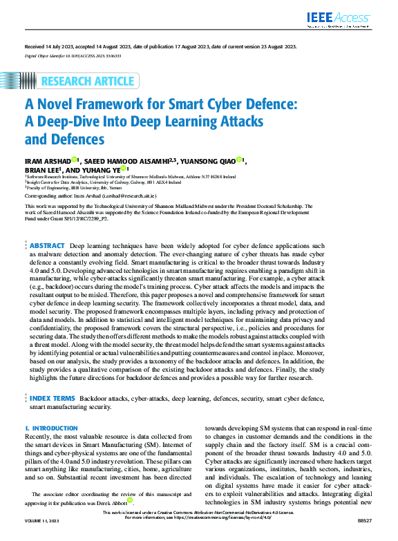 (PDF) A Novel Framework for Smart Cyber Defence: A Deep-Dive Into Deep ...