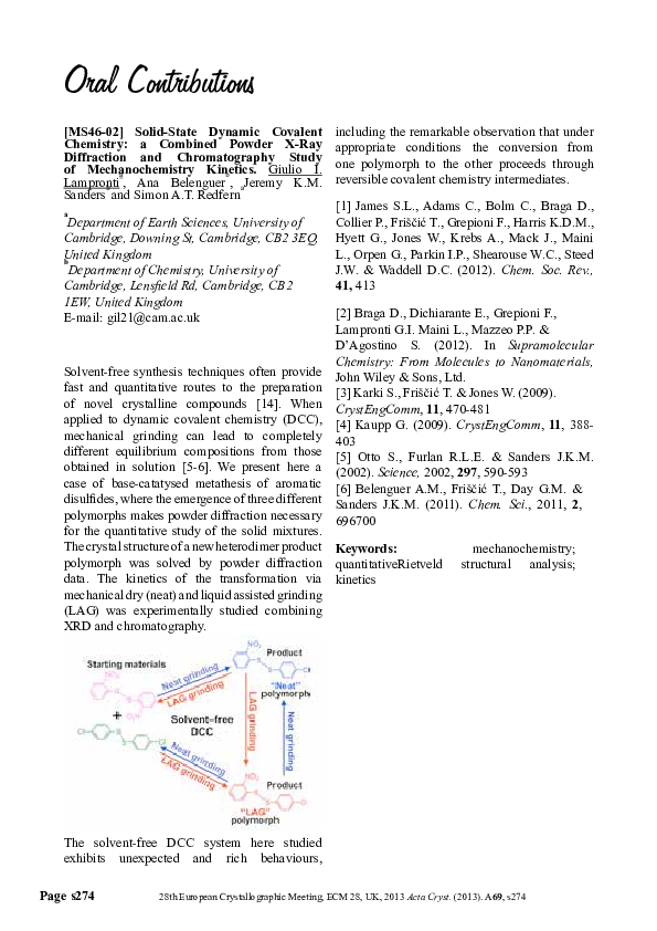 (PDF) Solid-state dynamic covalent chemistry: a combined powder X-ray ...