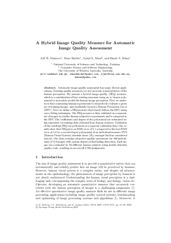 (PDF) A Hybrid Image Quality Measure for Automatic Image Quality Assessment | Atif Mansoor ...