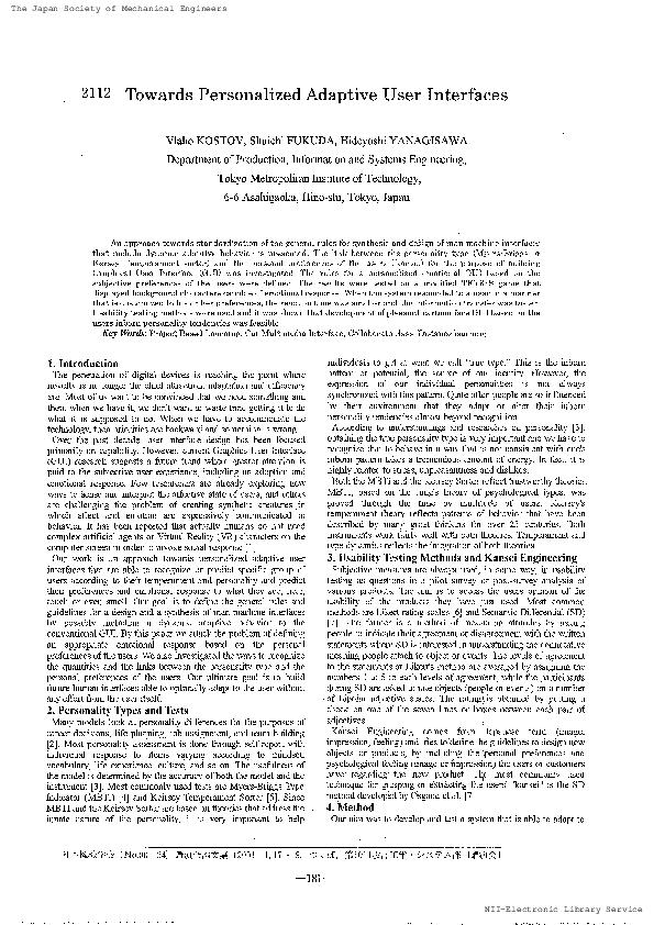 (PDF) 2112 Towards Personalized Adaptive User Interfaces