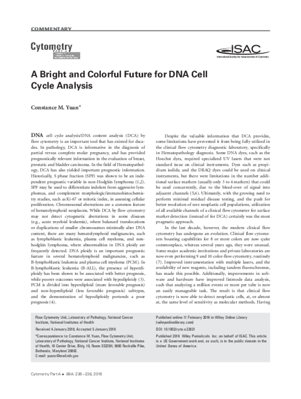 (PDF) A bright and colorful future for DNA cell cycle analysis ...