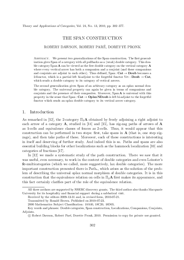 (PDF) The Span Construction