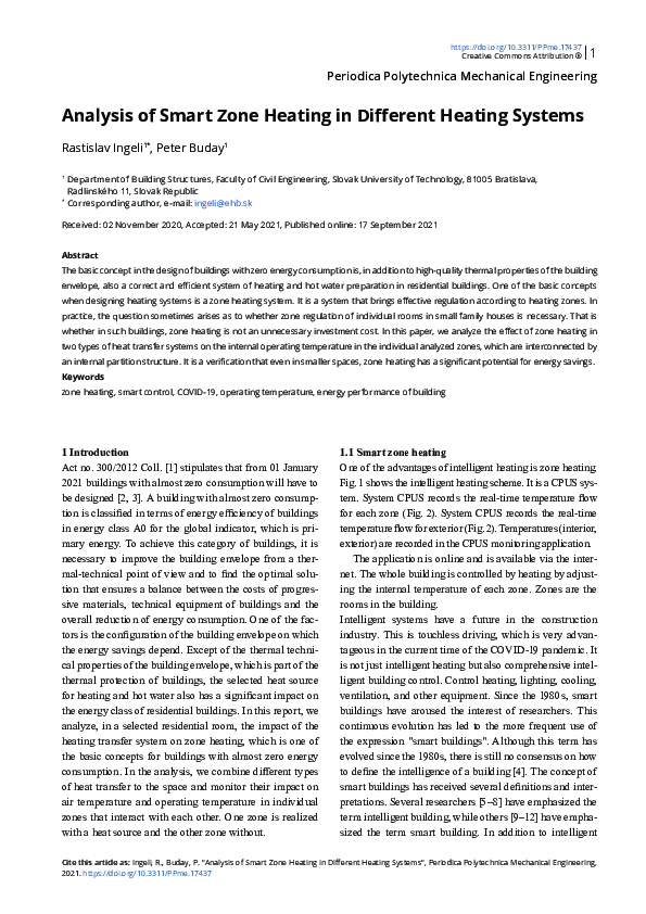 (PDF) Analysis of Smart Zone Heating in Different Heating Systems