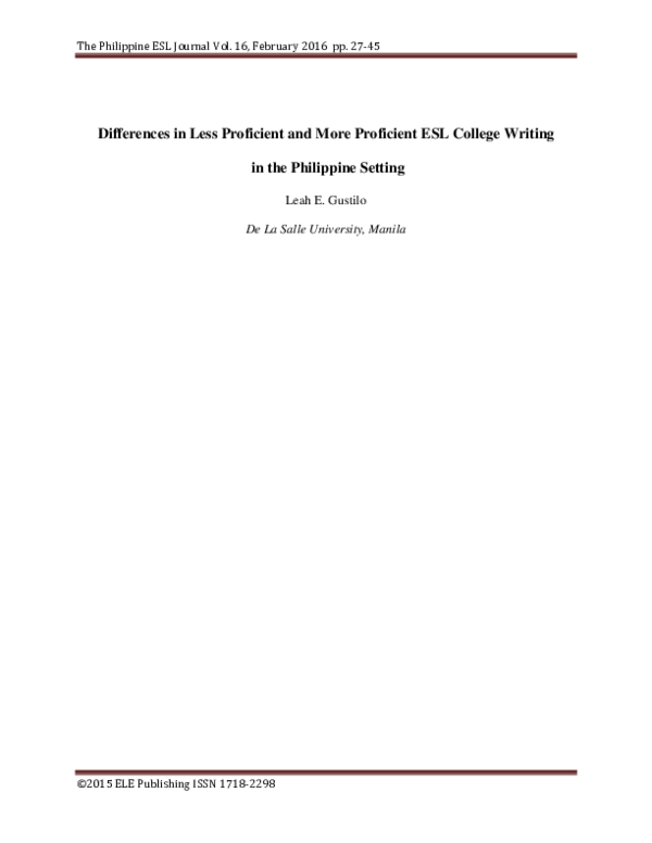 (PDF) in the Philippine Setting