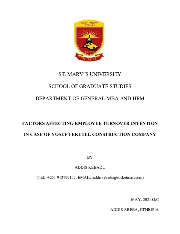 (DOC) Addis MBA Final paper