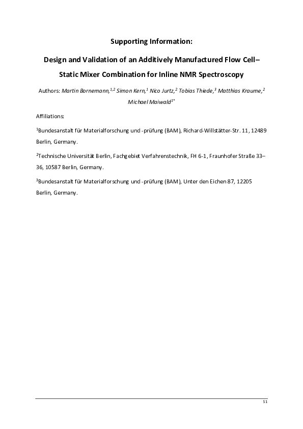 (PDF) Design and Validation of an Additively Manufactured Flow Cell ...