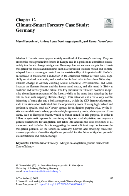 (PDF) Climate-Smart Forestry Case Study: Germany