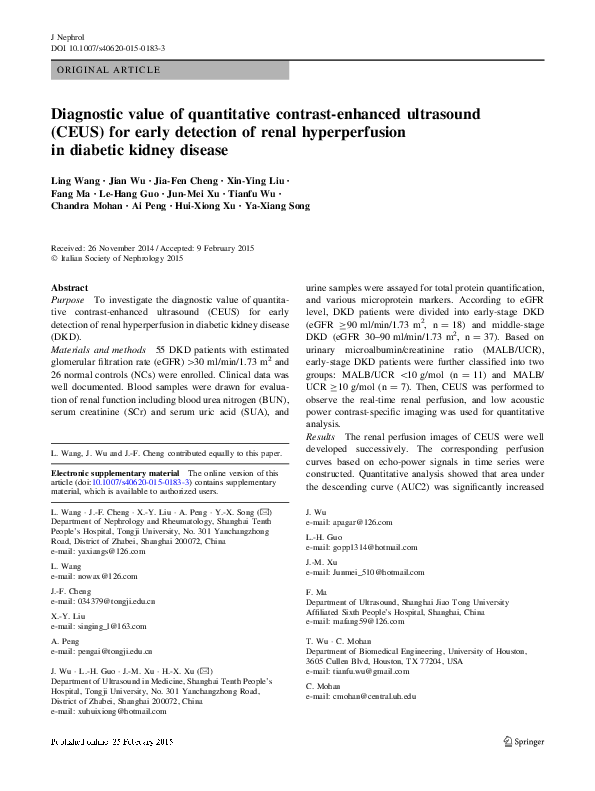 (PDF) Diagnostic Value of Quantitative Contrast‐Enhanced Ultrasound in Comparison to Endoscopy ...