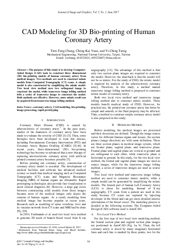 (PDF) CAD Modeling for 3D Bio-printing of Human Coronary Artery | Tien ...