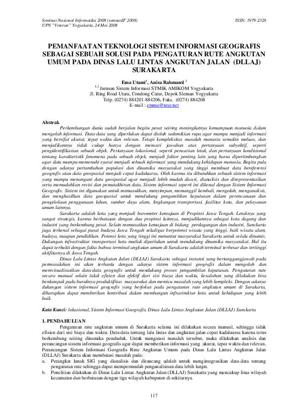 (PDF) Pemanfaatan Teknologi Sistem Informasi Geografis Sebagai Sebuah ...