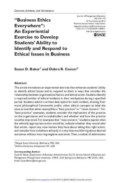 (PDF) “Business Ethics Everywhere”