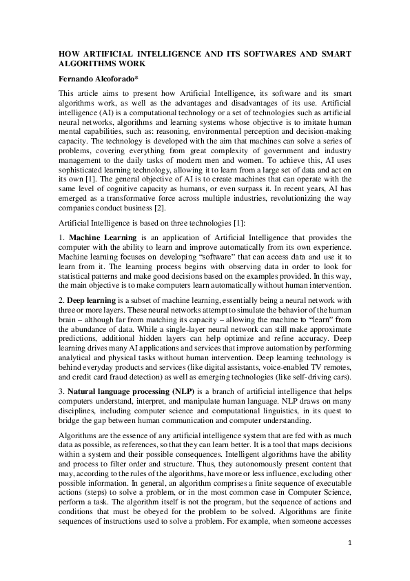 (PDF) HOW ARTIFICIAL INTELLIGENCE AND ITS SOFTWARES AND SMART ...