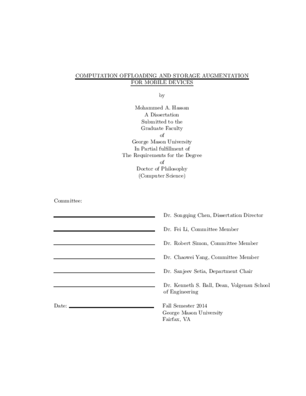 Pdf Computation Offloading And Storage Augmentation For Mobile