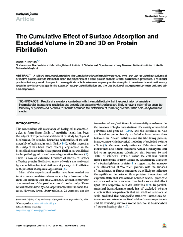 (PDF) The Cumulative Effect of Surface Adsorption and Excluded Volume ...
