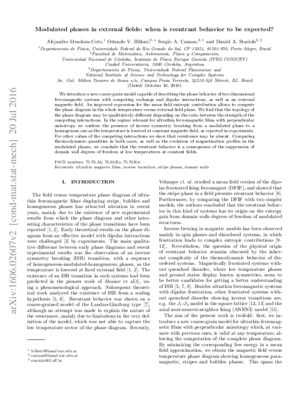 (PDF) Modulated systems in external fields: Conditions for the presence ...