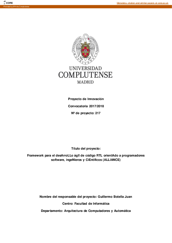 (PDF) Framework para el desArroLLo ágIl de código RTL orientAdo a programadores software ...
