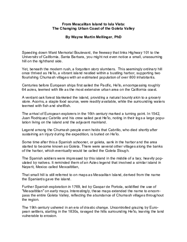 (DOC) Messcaltitlan Island - He'lo in WORD