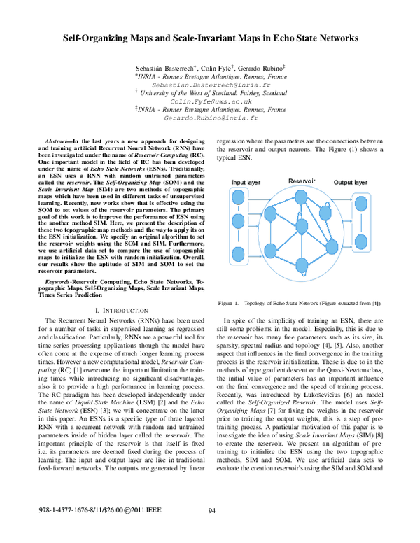 (PDF) Self-Organizing Maps and Scale-Invariant Maps in Echo State Networks