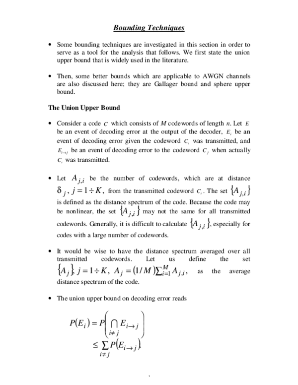 (PDF) Bounding techniques