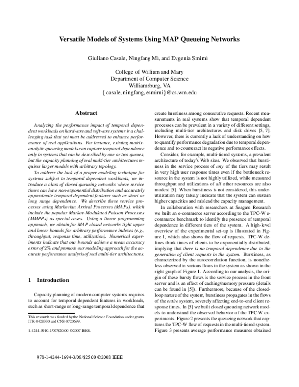 (PDF) Versatile models of systems using map queueing networks