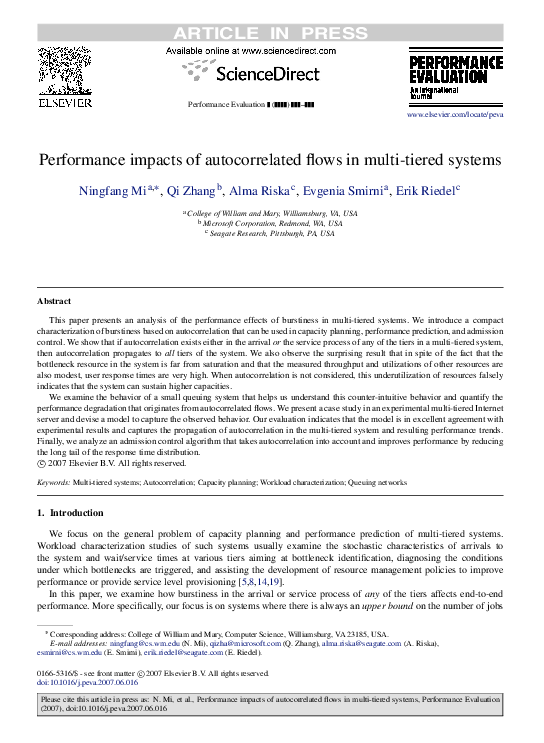 (PDF) ARTICLE IN PRESS Performance Evaluation ( ) –