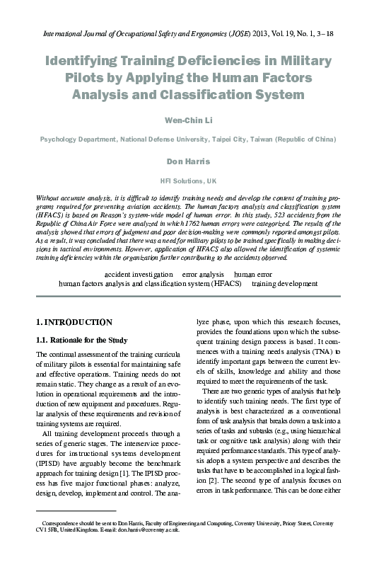 (PDF) Identifying training deficiencies in military pilots by applying ...