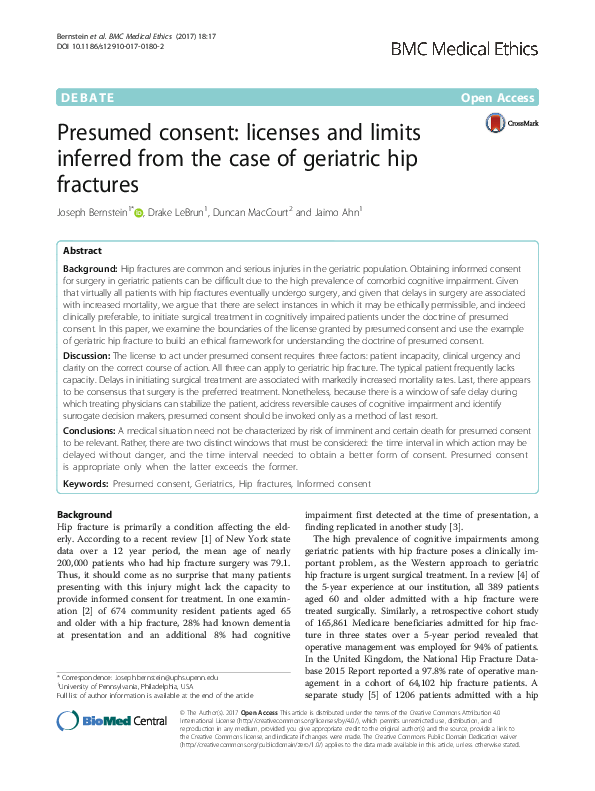 (PDF) Presumed consent: licenses and limits inferred from the case of ...