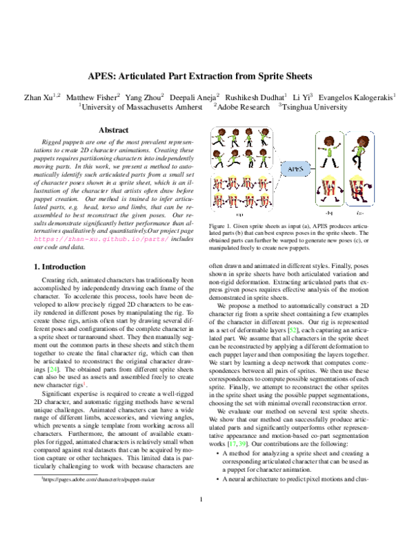 (PDF) APES: Articulated Part Extraction from Sprite Sheets