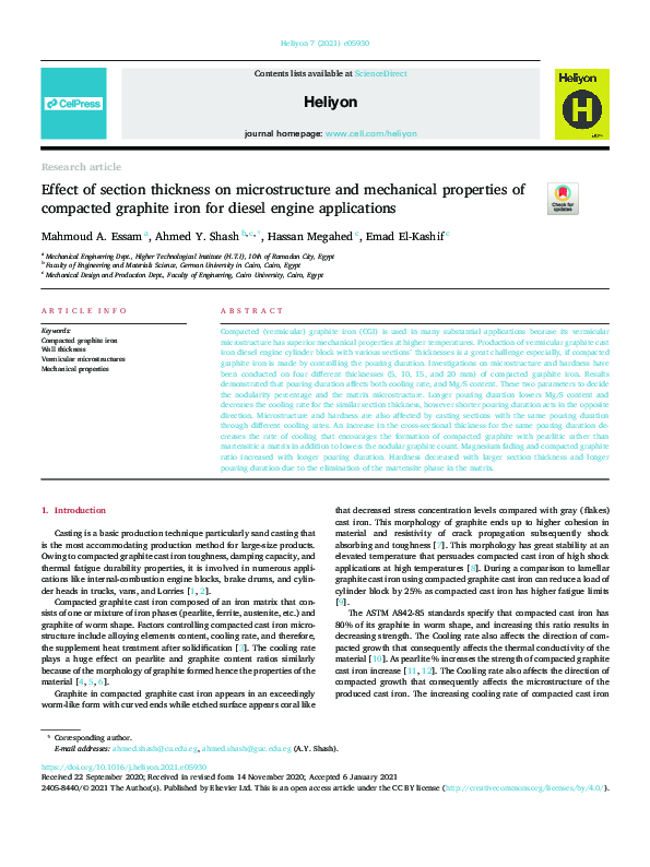 (PDF) Effect of section thickness on microstructure and mechanical ...