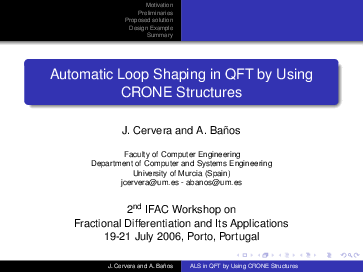 (PDF) Automatic Loop Shaping in QFT by Using Crone Structures