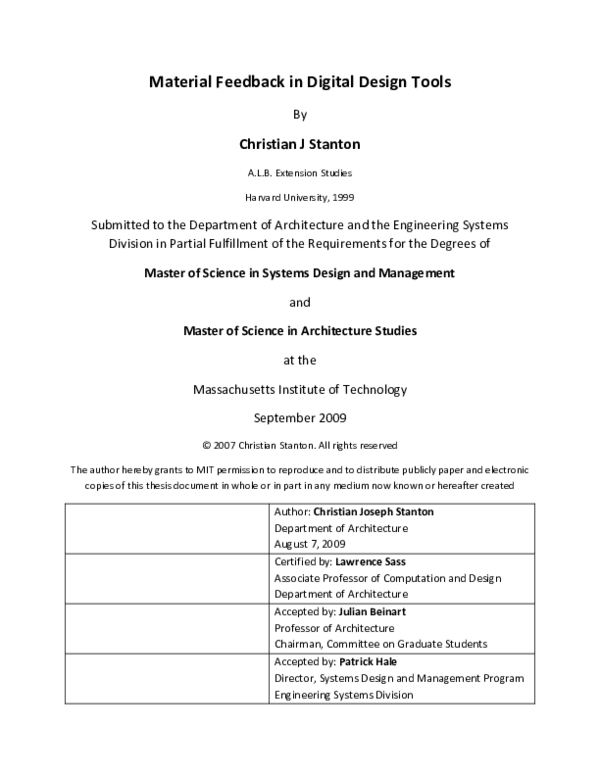 (PDF) Material feedback in digital design tools | Christian Stanton ...
