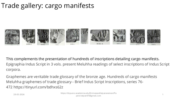 (PDF) Trade gallery: cargo manifests