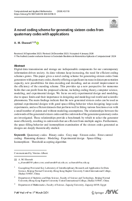 (PDF) A novel coding scheme for generating sixteen codes from ... (PDF) A novel coding scheme for generating sixteen codes from ...