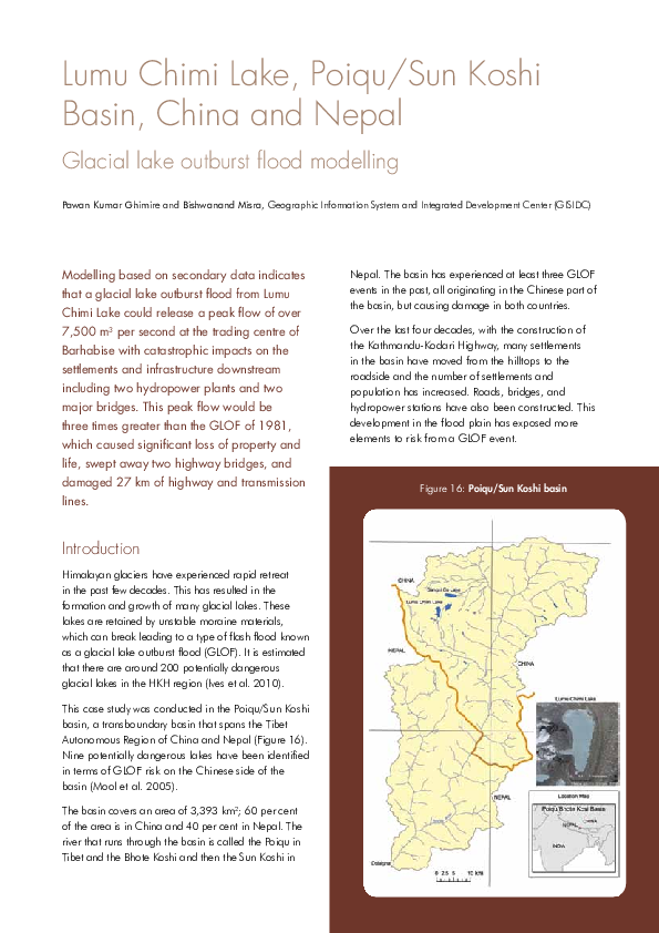 (PDF) Lumu Chimi Lake, Poiqu/Sun Koshi Basin, China and Nepal: glacial ...