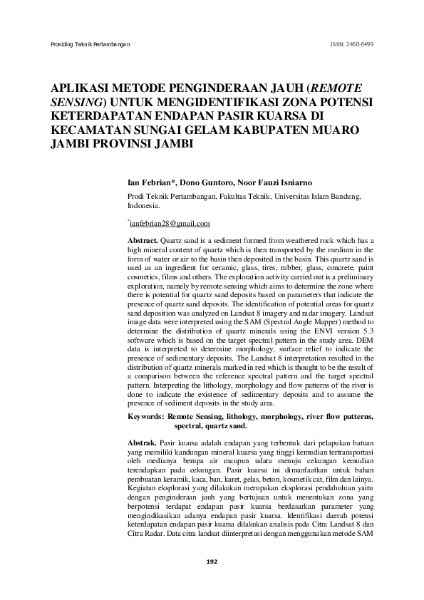 (PDF) Aplikasi Metode Penginderaan Jauh (Remote Sensing) Untuk ...