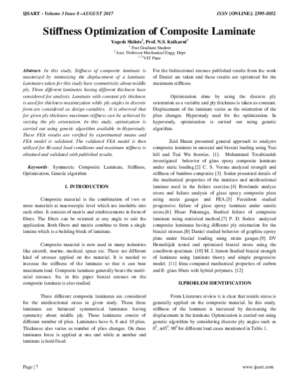 (PDF) Stiffness Optimization of Composite Laminate