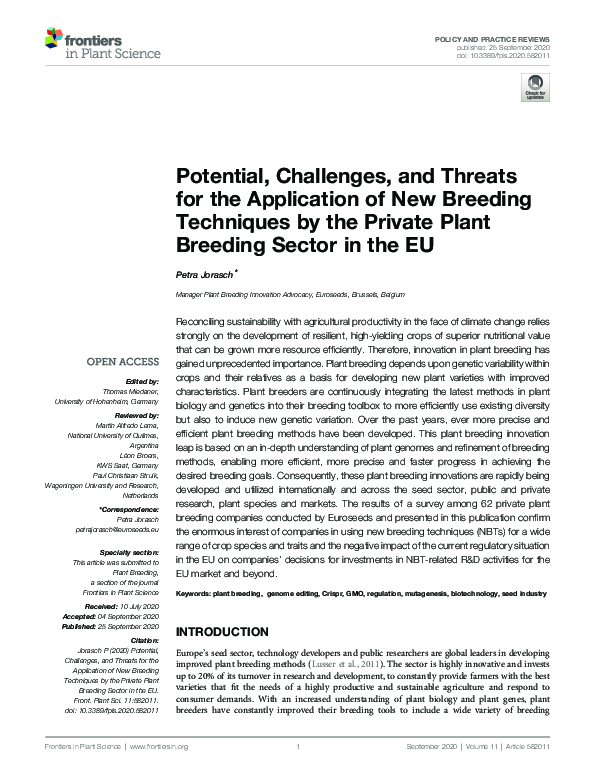 (PDF) Potential, Challenges, and Threats for the Application of New ...