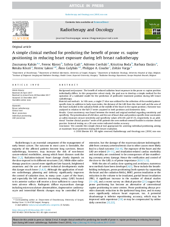 (PDF) A simple clinical method for predicting the benefit of prone vs ...