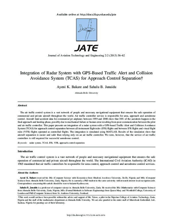 (PDF) Integration of Radar System with GPS-Based Traffic Alert and ...